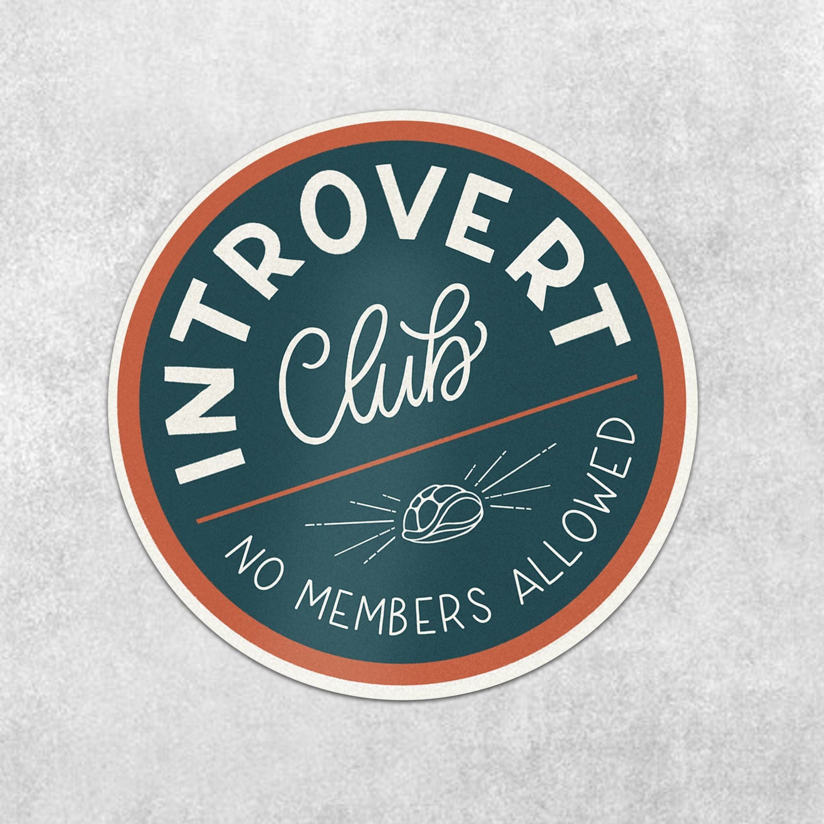 Introvert Club (No Members Allowed) 3x3 Sticker – Amber Share Design