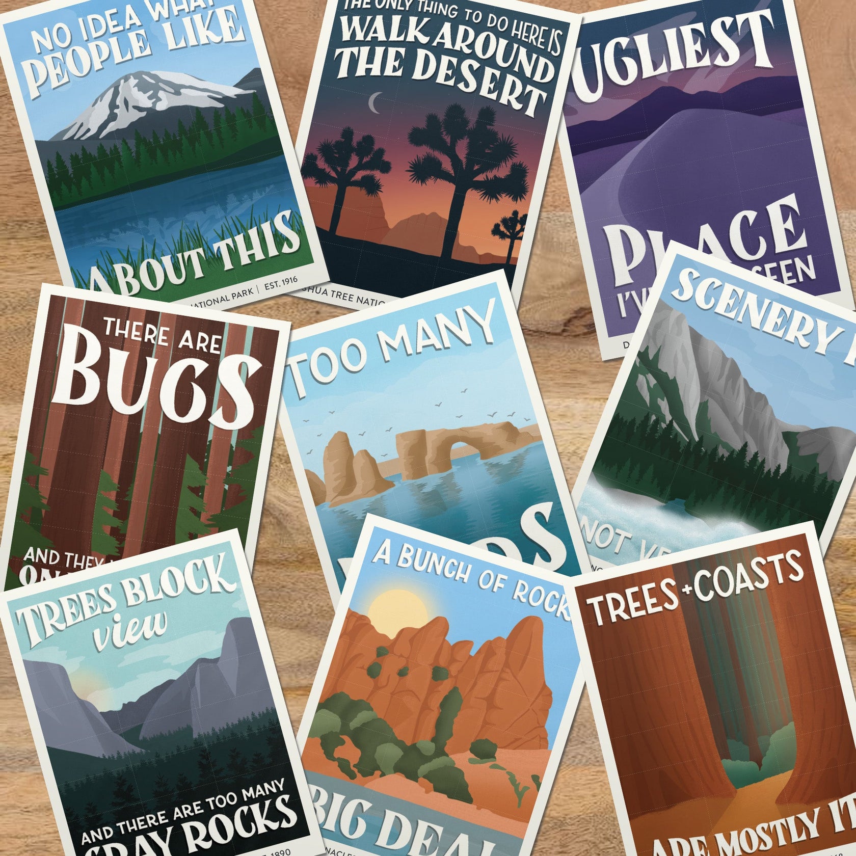 Subpar Parks Illustrated US National Parks Sticker Packs – Amber Share ...