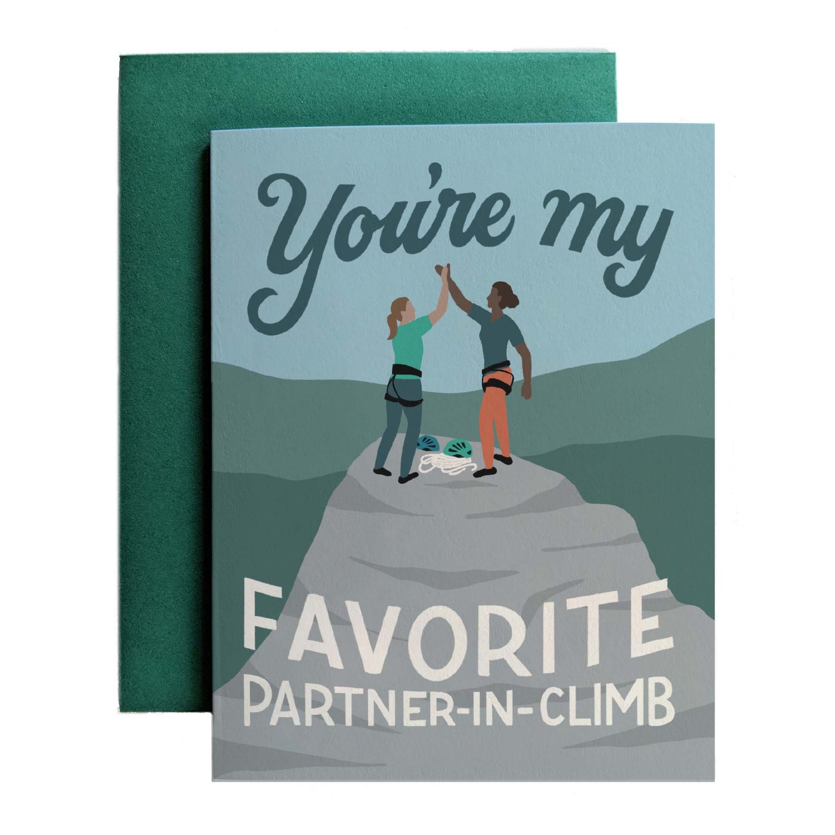 You're My Favorite Partner In Climb A2 Greeting Card – Amber Share Design